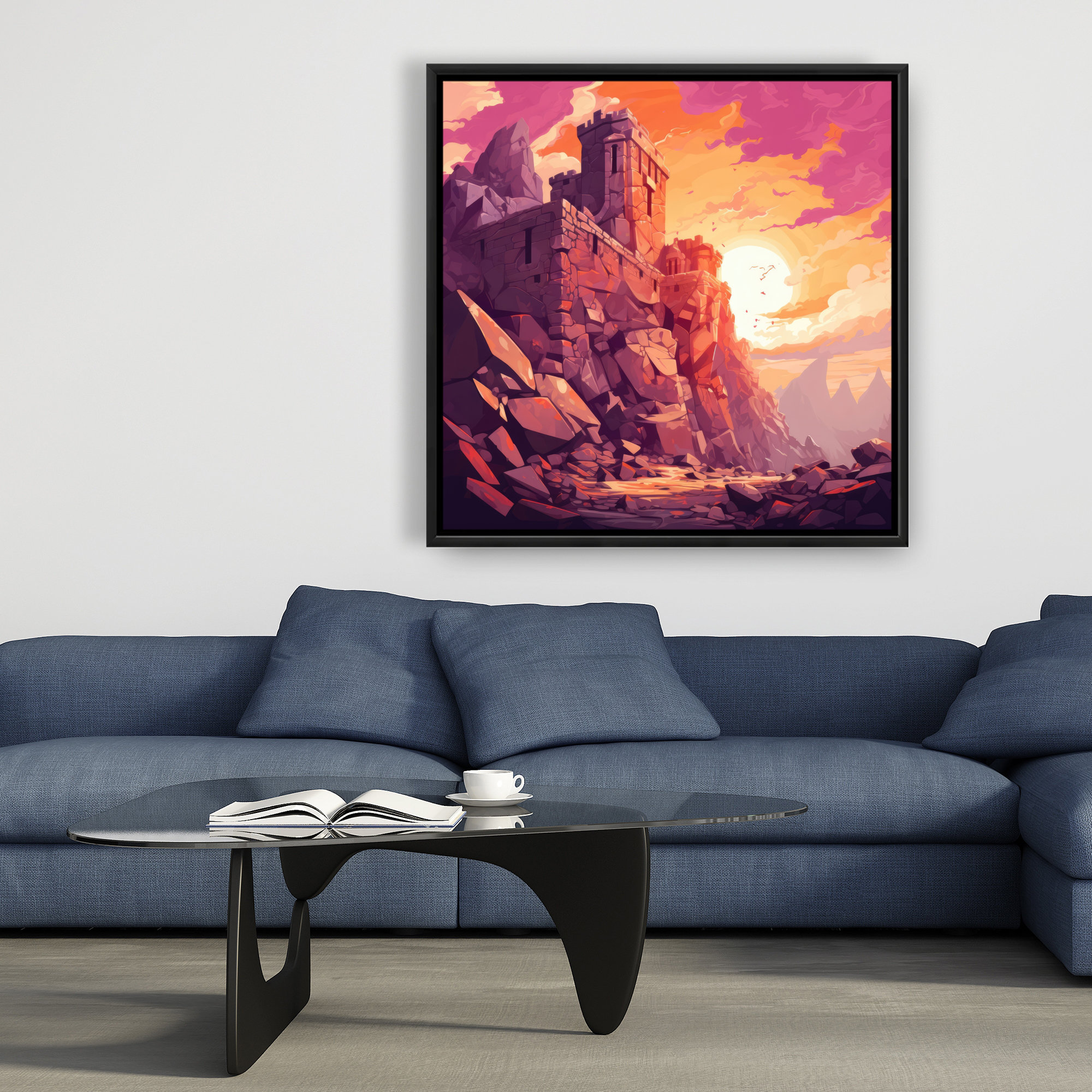 Concius Sales The setting rampart - 36"x36" Framed canvas | Wayfair