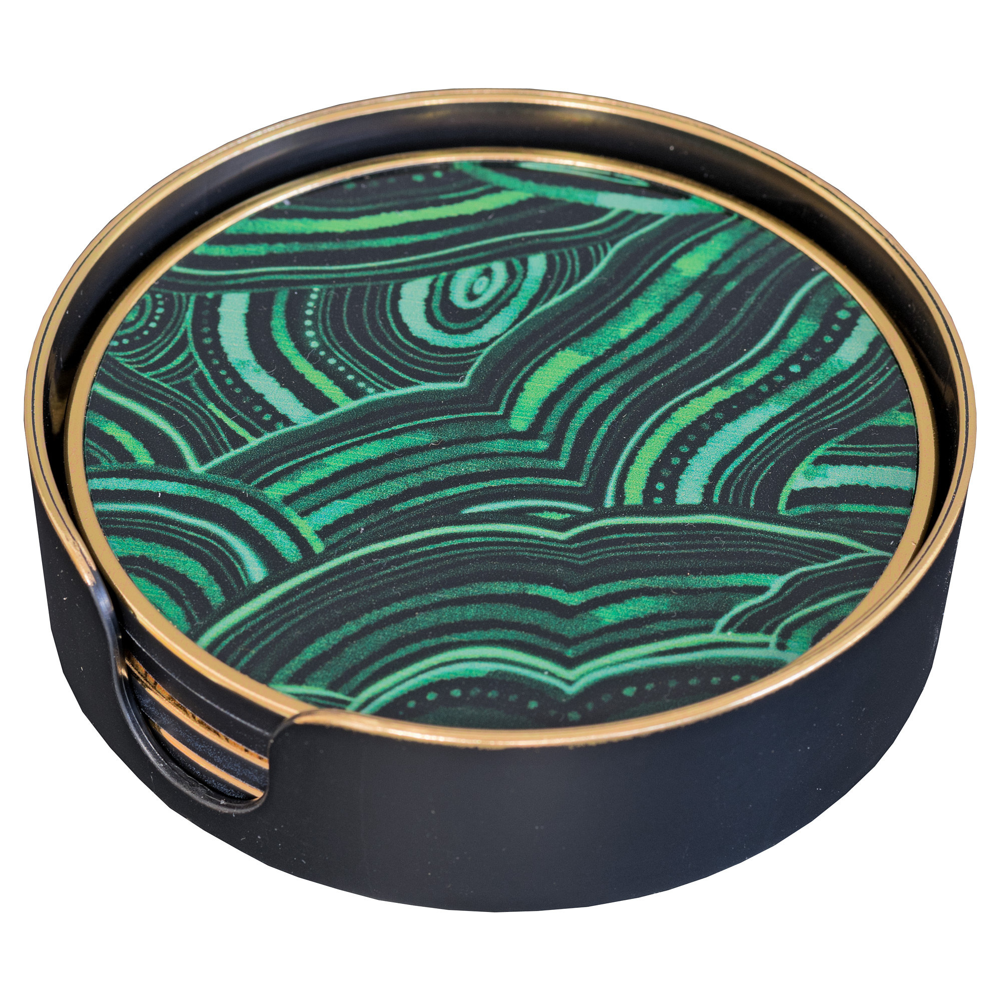 Laurence Llewelyn-Bowen LLB- Round coaster setof 4 Malachite | Wayfair ...