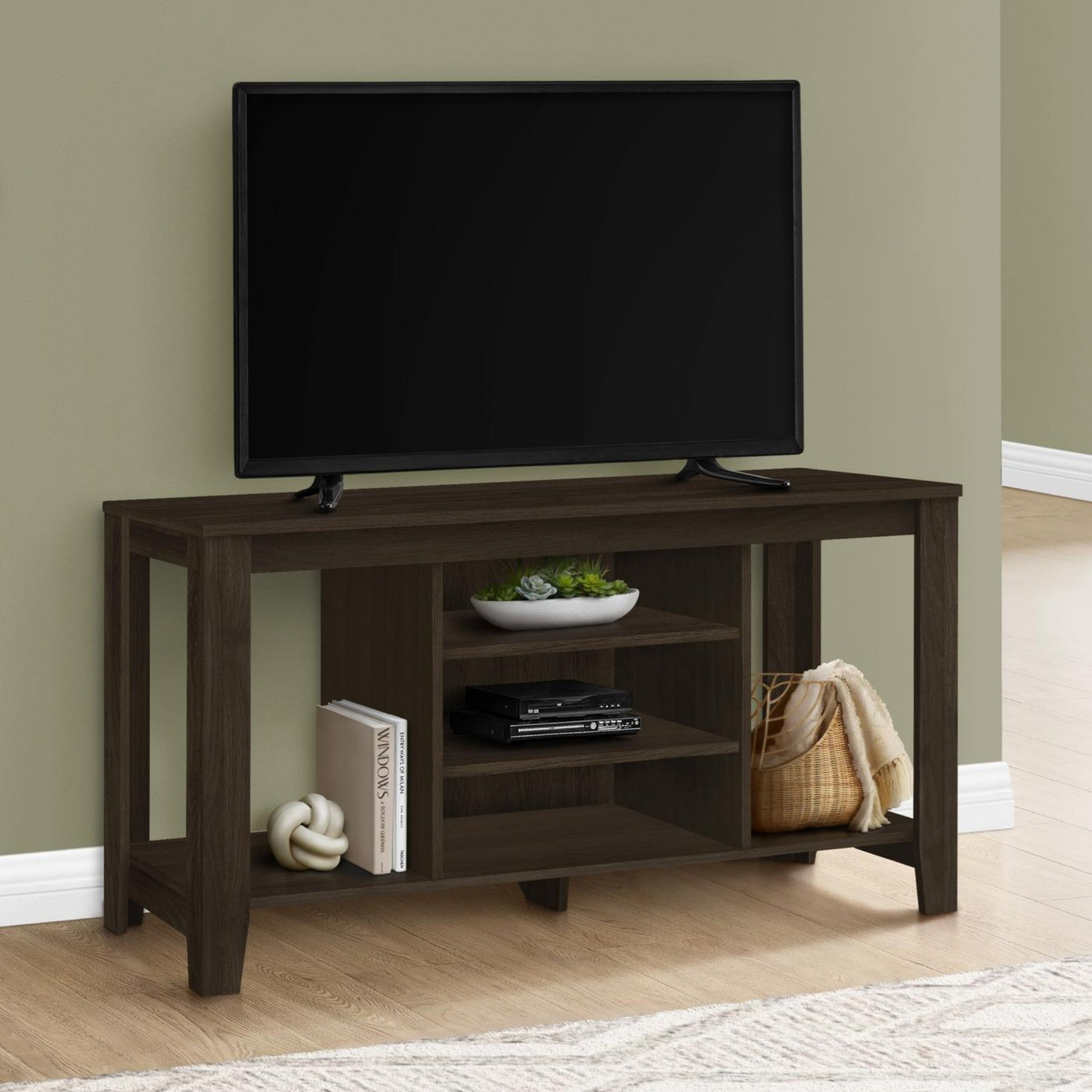 Ebern Designs Modern Media Console with Single Drawer and Sleek Design ...