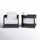 Joss & Main Everlee Aluminum Patio Club Chair Seating Group with ...