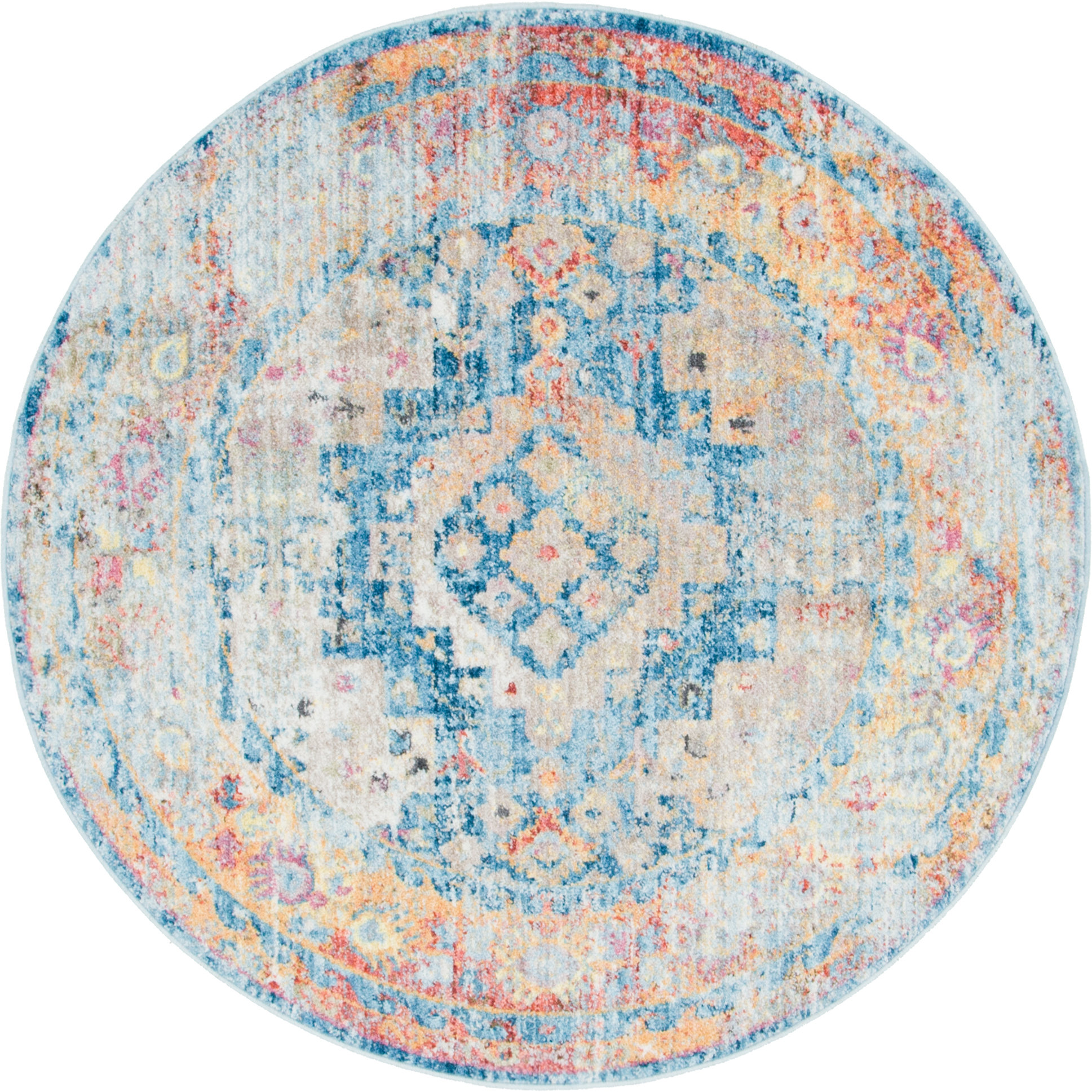 Langley Street Leanora Southwestern Blue Area Rug & Reviews - Wayfair ...