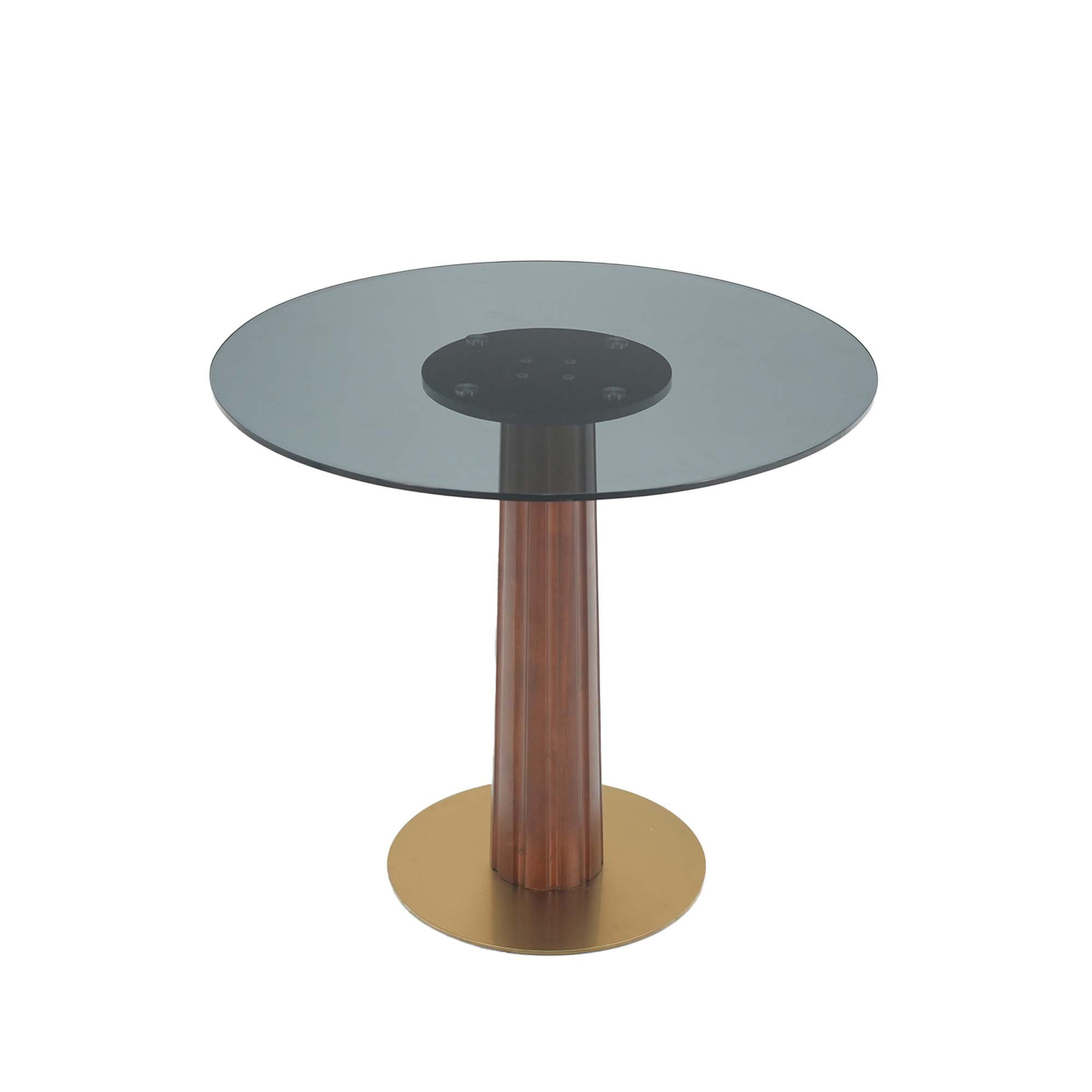 Latitude Run® Modern 2 - Person Dining Table with Round Wooden Pedestal ...