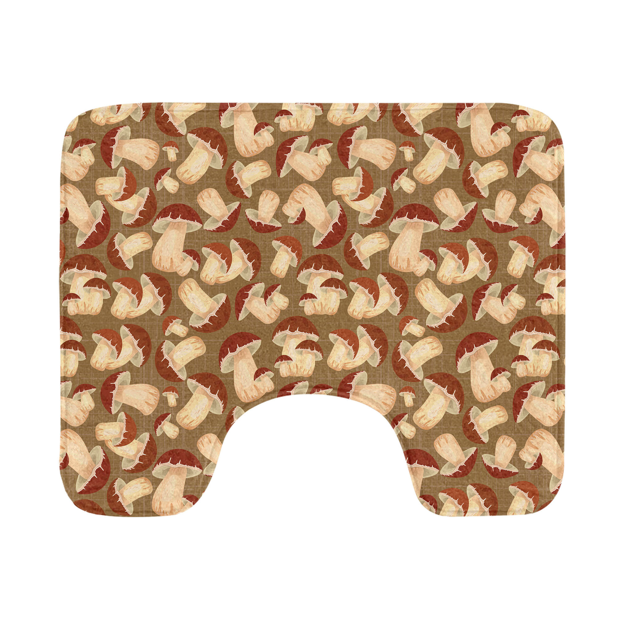 East Urban Home Mushroom Toilet Mat U-Shape Bathroom Rug 20" Beige ...