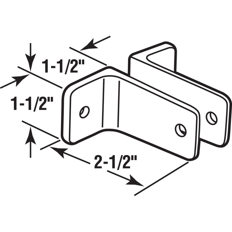Prime-Line Two Piece Wall Bracket, One Hole, 2-1/2 In. Long - Wayfair ...