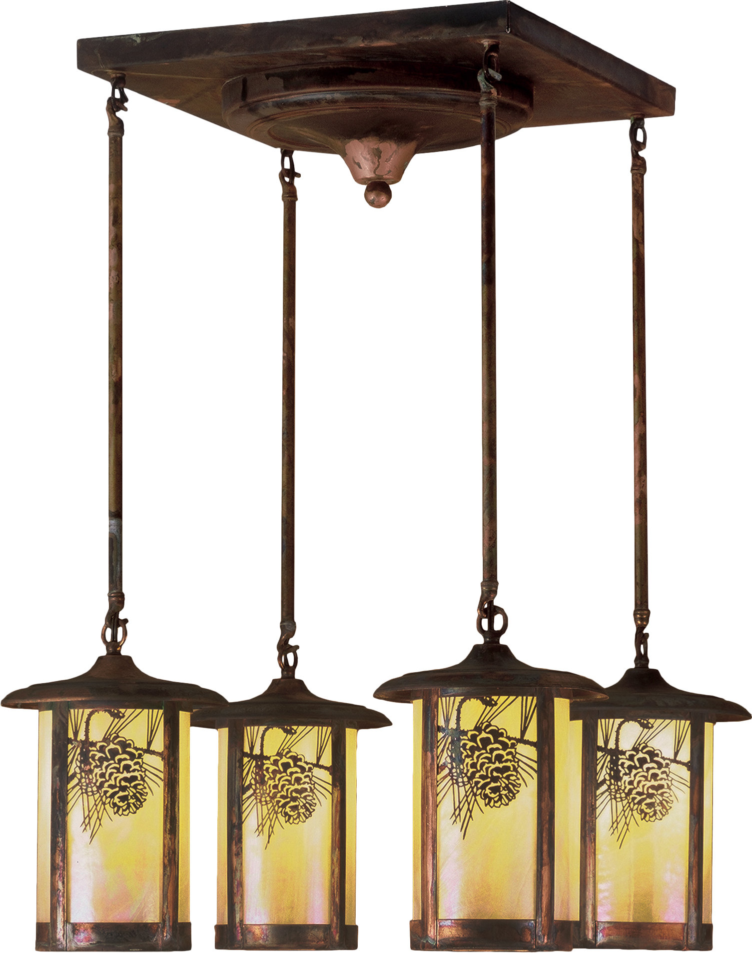 Meyda Lighting 4 - Light 21.5" Cluster Cylinder Semi Flush Mount | Wayfair