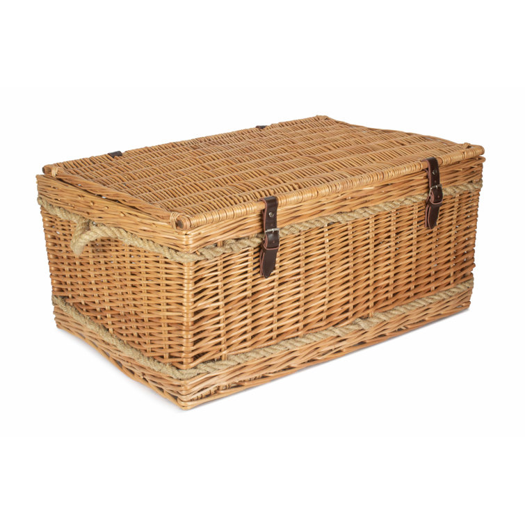 Brambly Cottage Wicker 28" Rope Handled Storage Trunk | Wayfair.co.uk