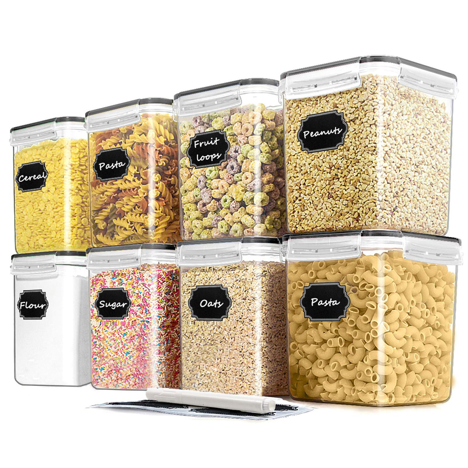 Prep & Savour Cereal Container Food Storage Containers, Airtight Dry ...