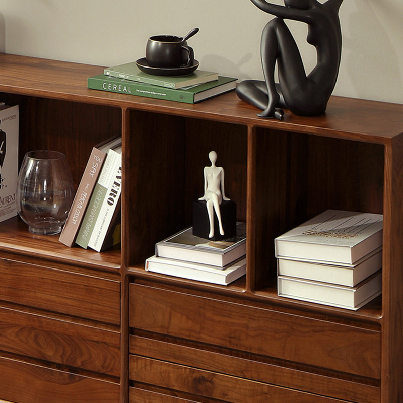 Kaoloupin Classic black walnut solid wood bookcase | Wayfair