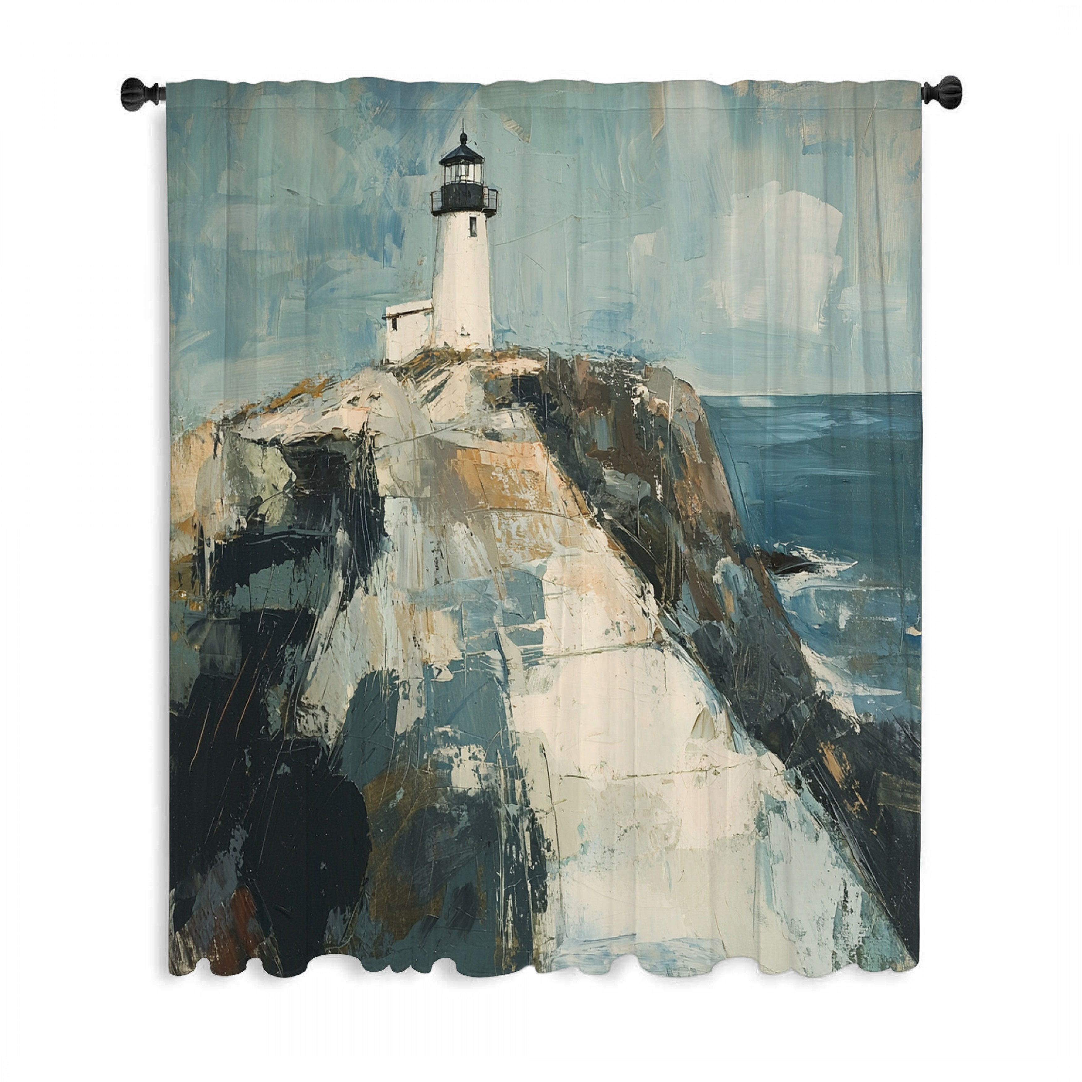 Orren Ellis Lighthouse Window Curtains, Architecture Blockout & Sheer ...