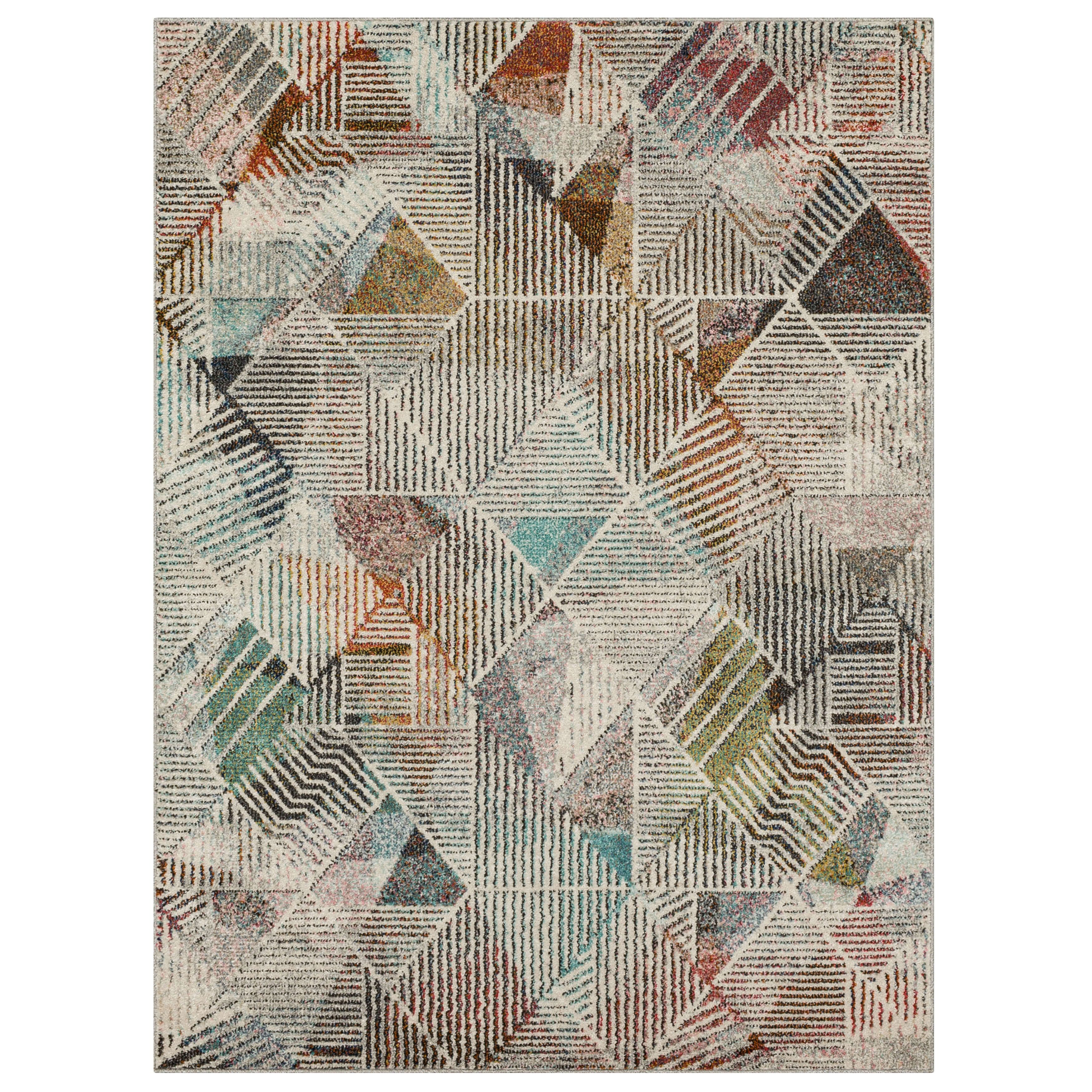 George Oliver Chelmer Multicolor Modern Abstract Geometric Area Rug ...