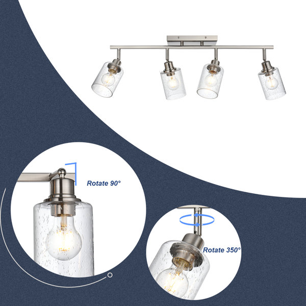 Breakwater Bay Modern Complete Track Lighting Kits 4 Lights Brushed ...