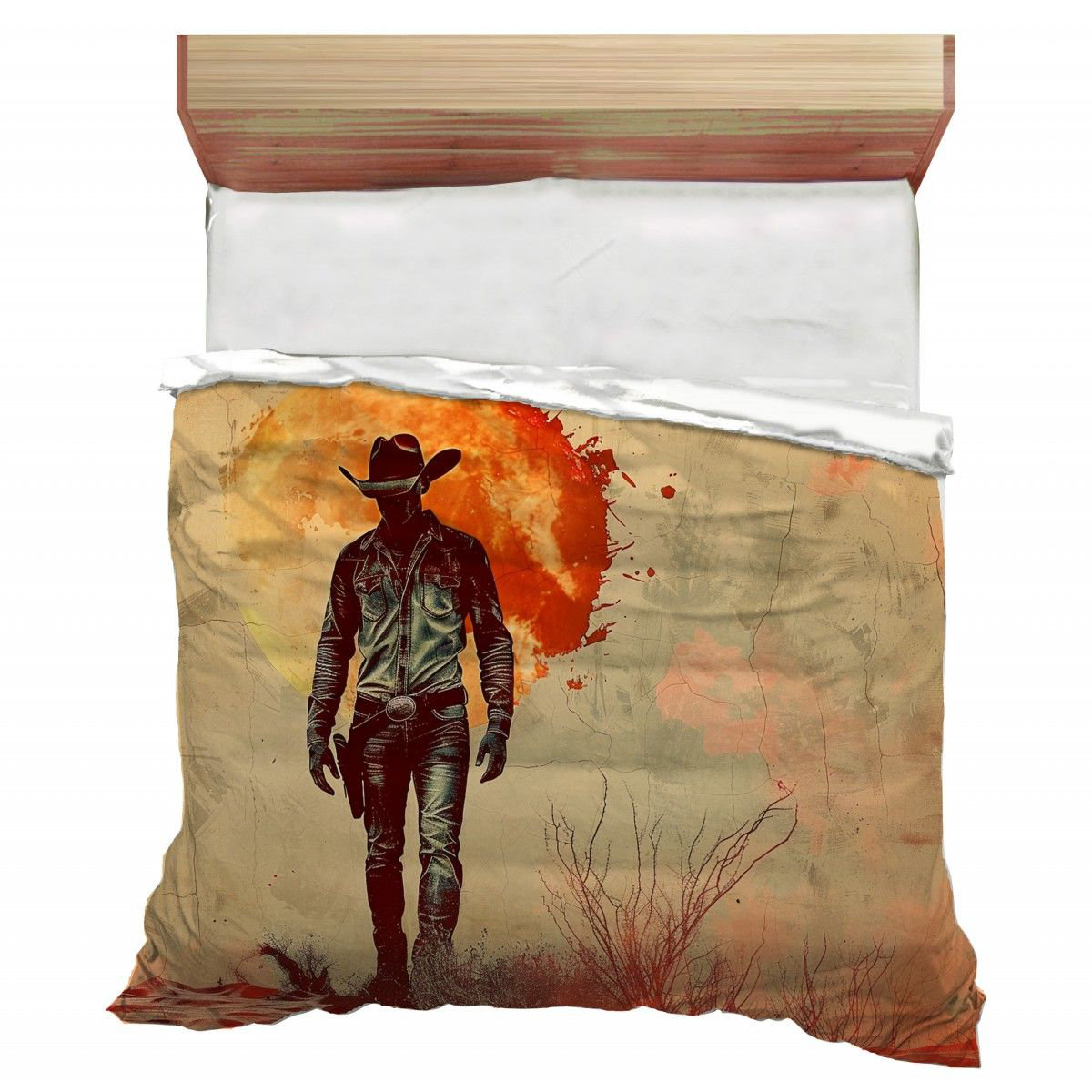 VisionDecor Cowboy Bedding Western Duvet Cover Dramatic | Wayfair