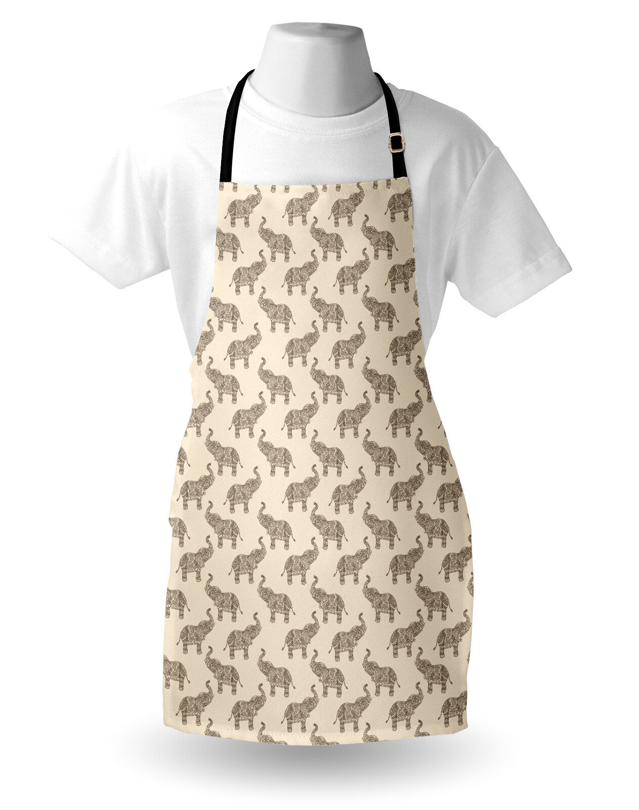 Bungalow Rose Animal Apron Unisex Zentangle Tribal Adult Size Sepia and ...