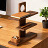 Inbox Zero Desktop Organizer And Display Shelf, Multi-Tiered Wooden ...