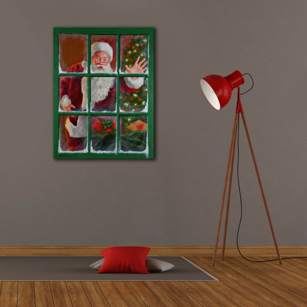 Red Barrel Studio® Yurith Santa Window 4 On Canvas by David Lindsley ...