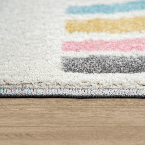 Paco Home Colorful Kids Rug For Girls Room With Rainbows & Clouds In ...