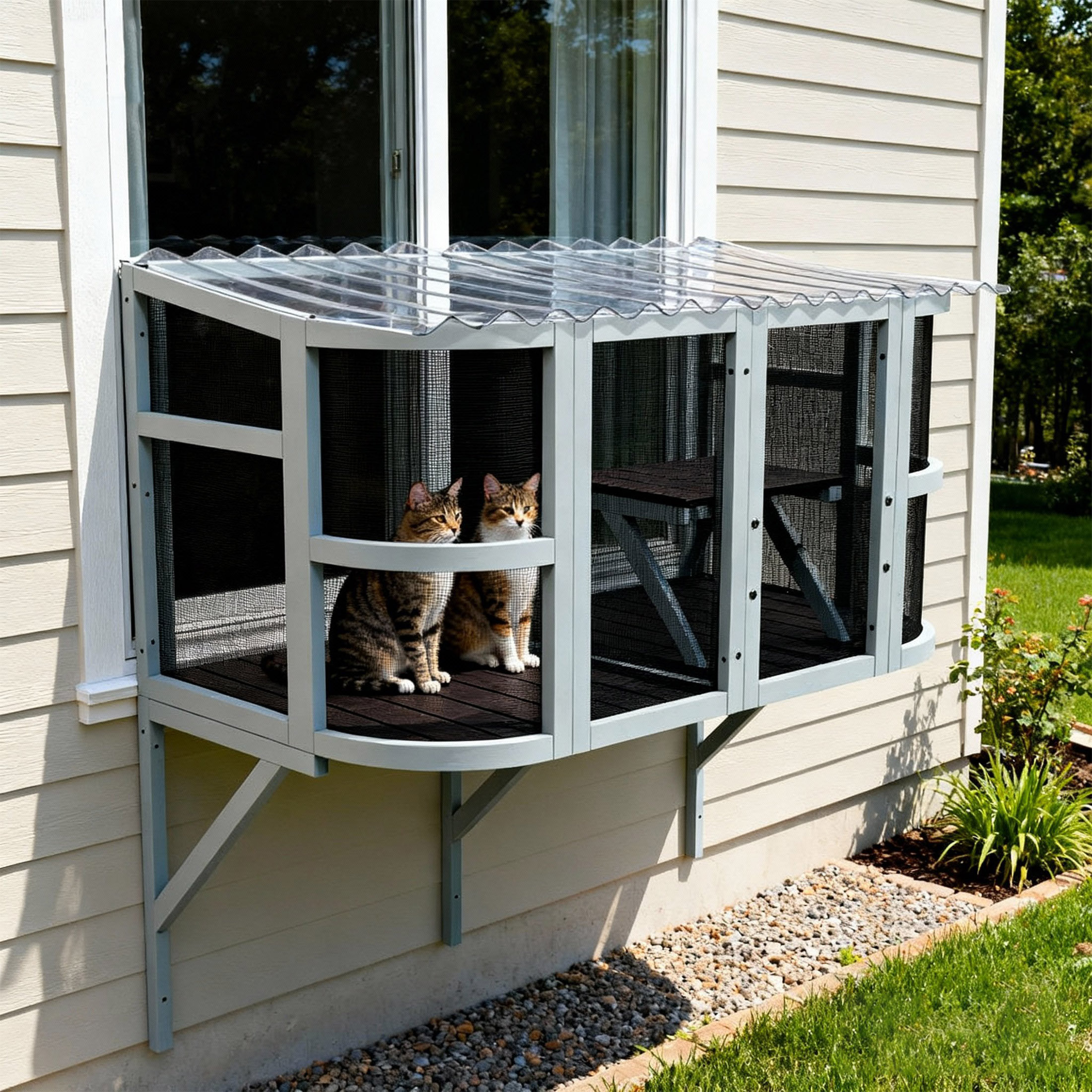 Tucker Murphy Pet™ Cat Window Perch With Waterproof Roof,large Cat ...