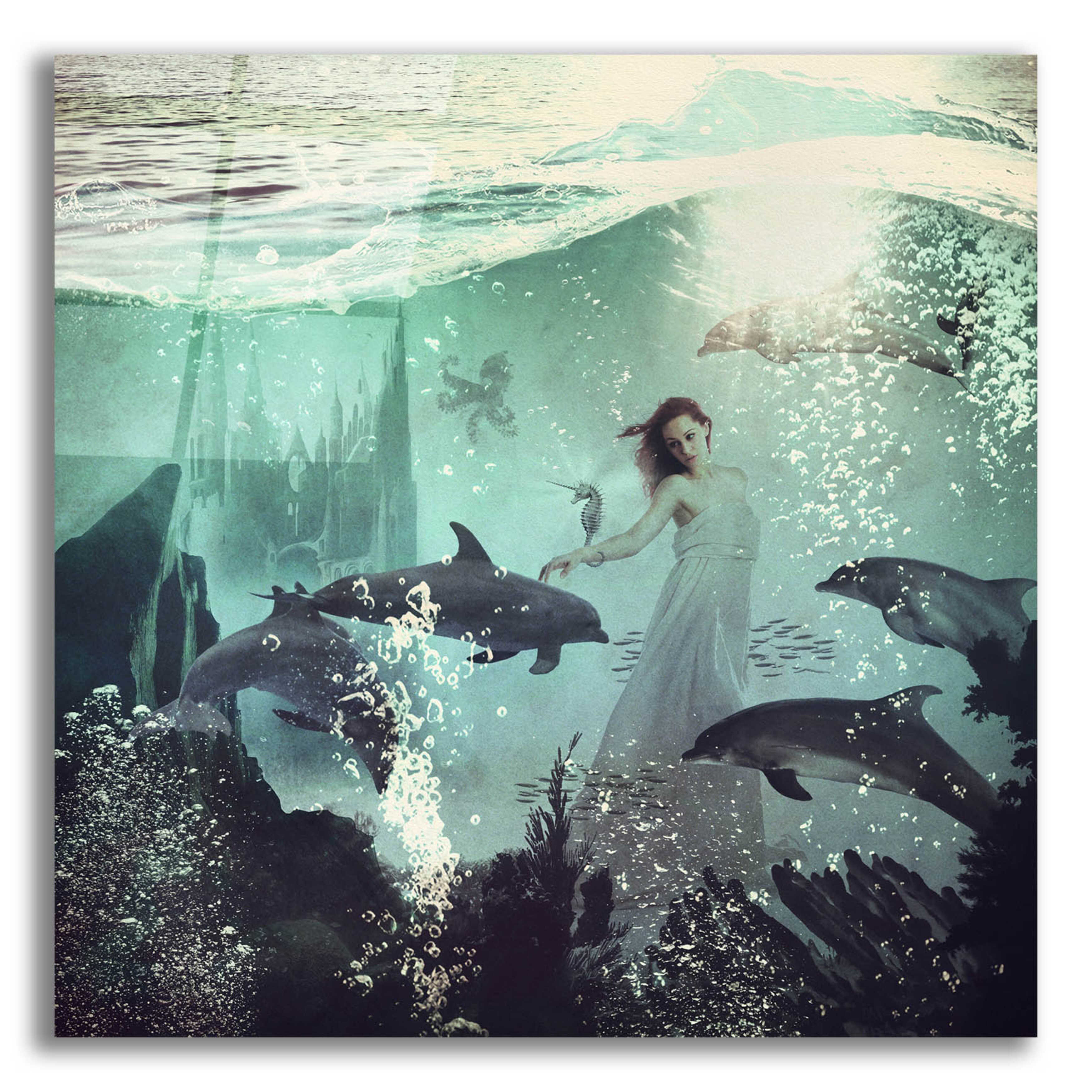 Epic Art ''The Sea Unicorn Lady'' By Paula Belle Flores, Acrylic Glass ...