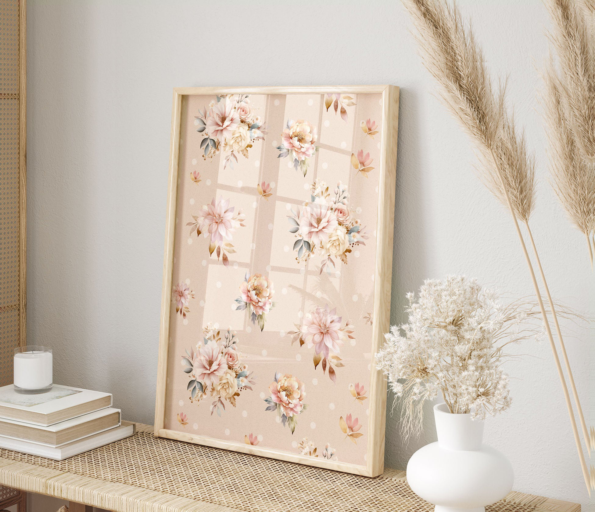Winston Porter Floral Shabby Chic Flower Pattern I Shabby Chic Unframed ...