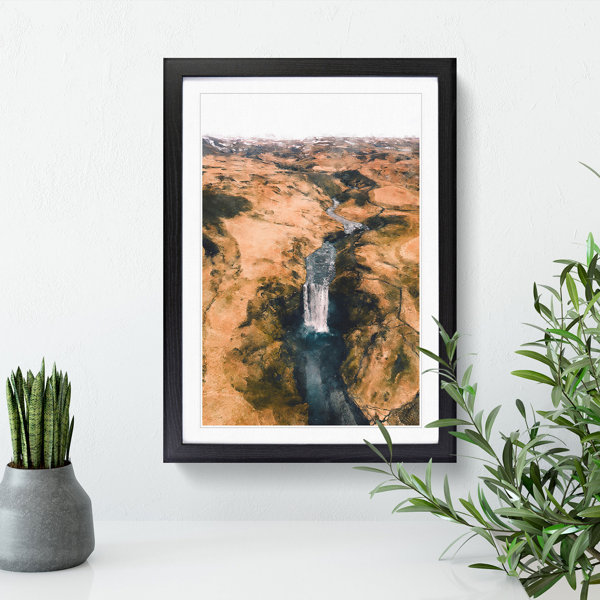 East Urban Home The Skogafoss Waterfall in Iceland - Picture Frame ...