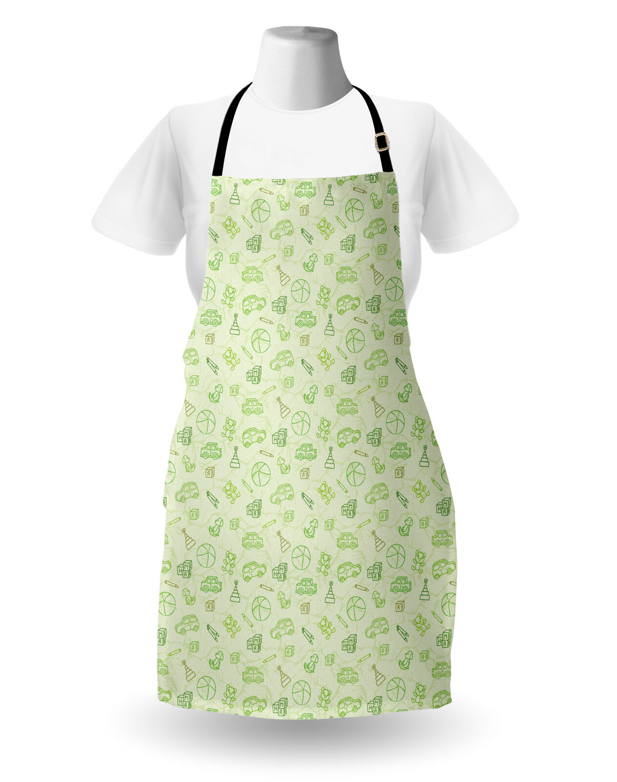 East Urban Home Cartoon Apron Unisex, Cartoon Doodle Design, Adult Size ...