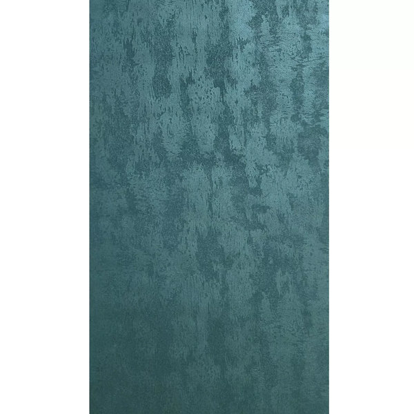 Orren Ellis Plain Foil Green Blue Teal Metallic Faux Concrete Plaster ...