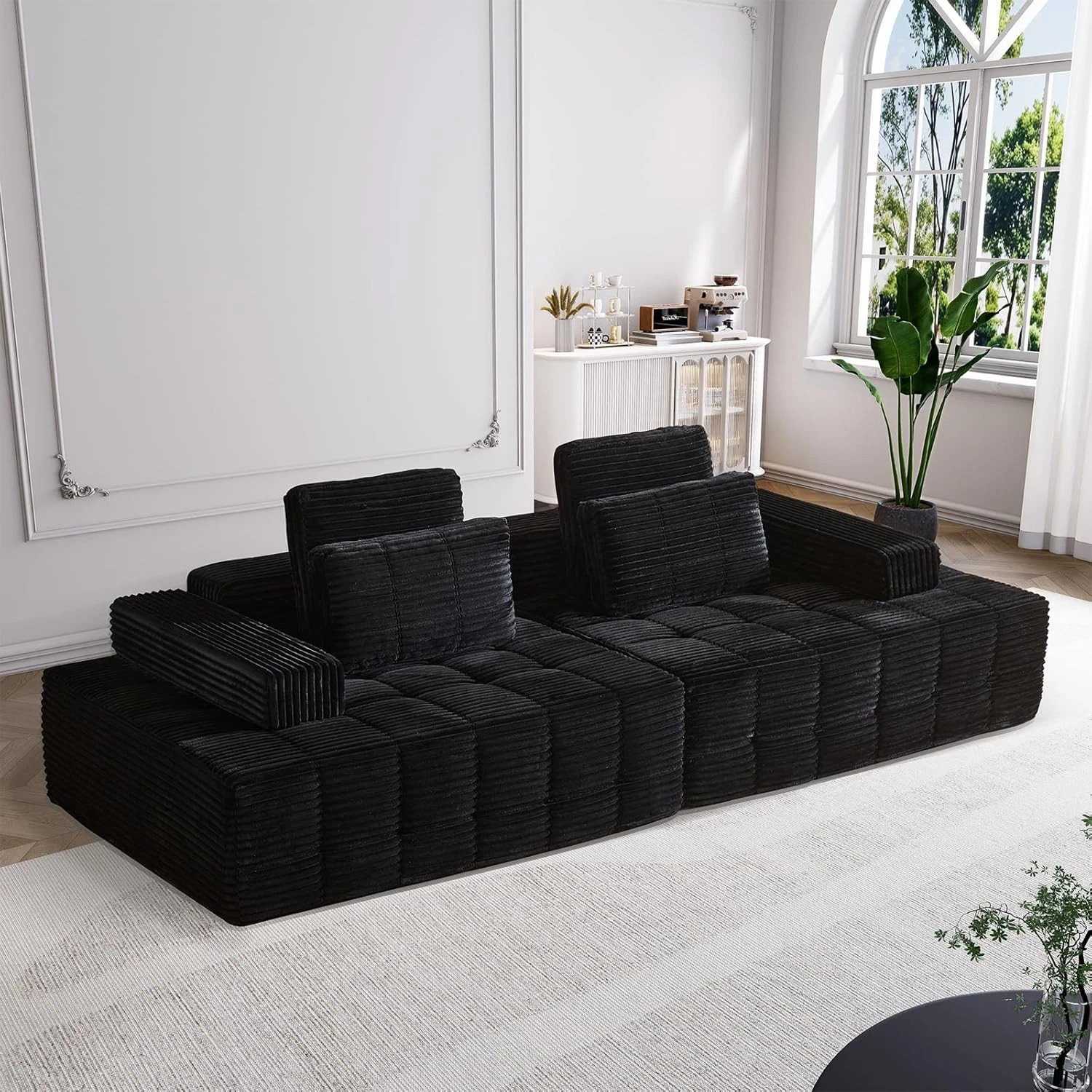Ivy Bronx Boneless Couch For Living Room,Modular Selectional Sofa,Deep ...
