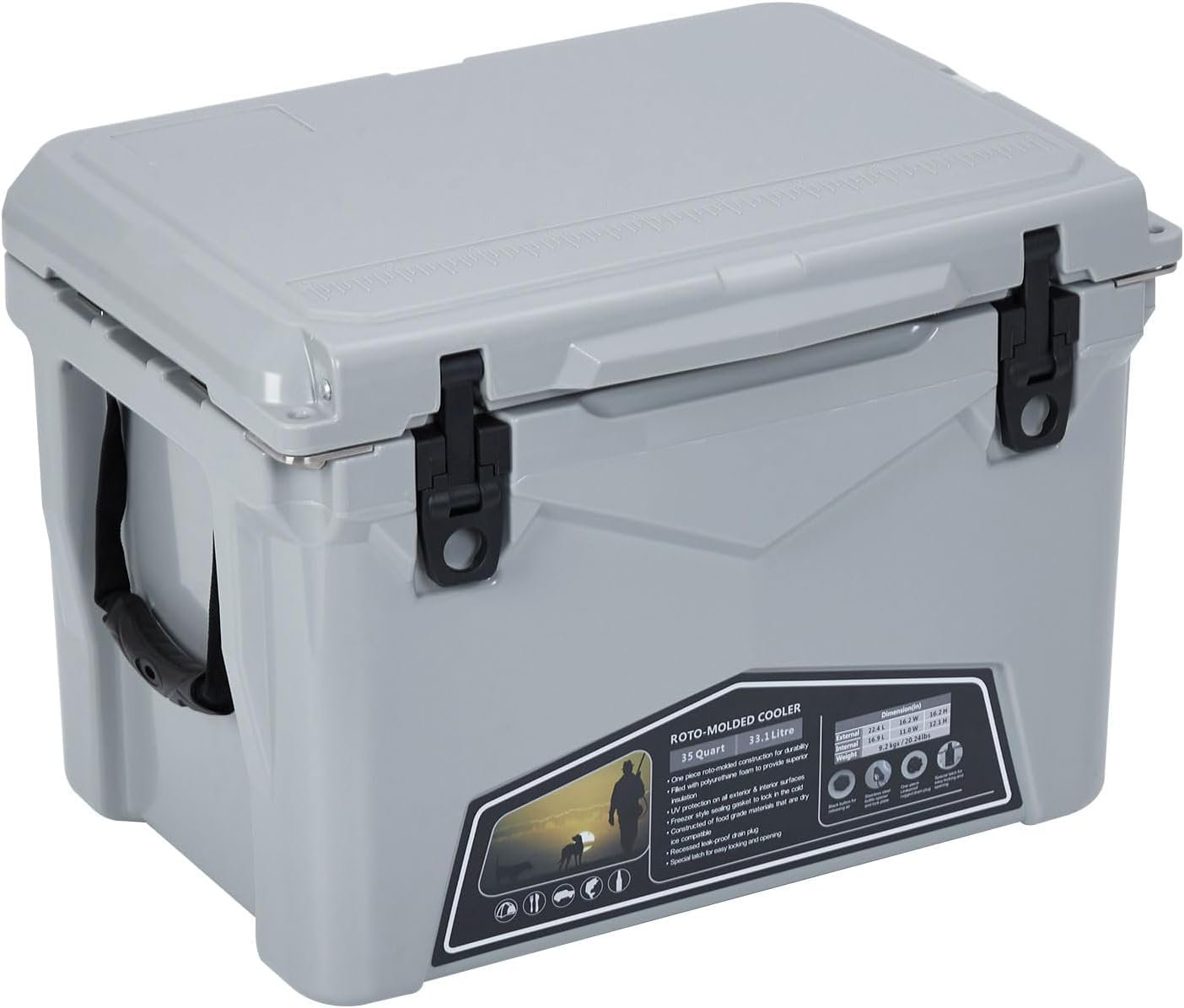 Dakota Fields 25Q/35QT Portable Insulated Ice Chest Cooler Box with ...