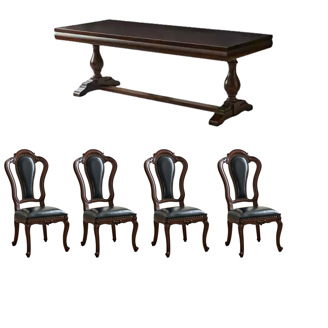 ACMISH American Solid Wood Walnut Dining Table Sets. - Wayfair Canada