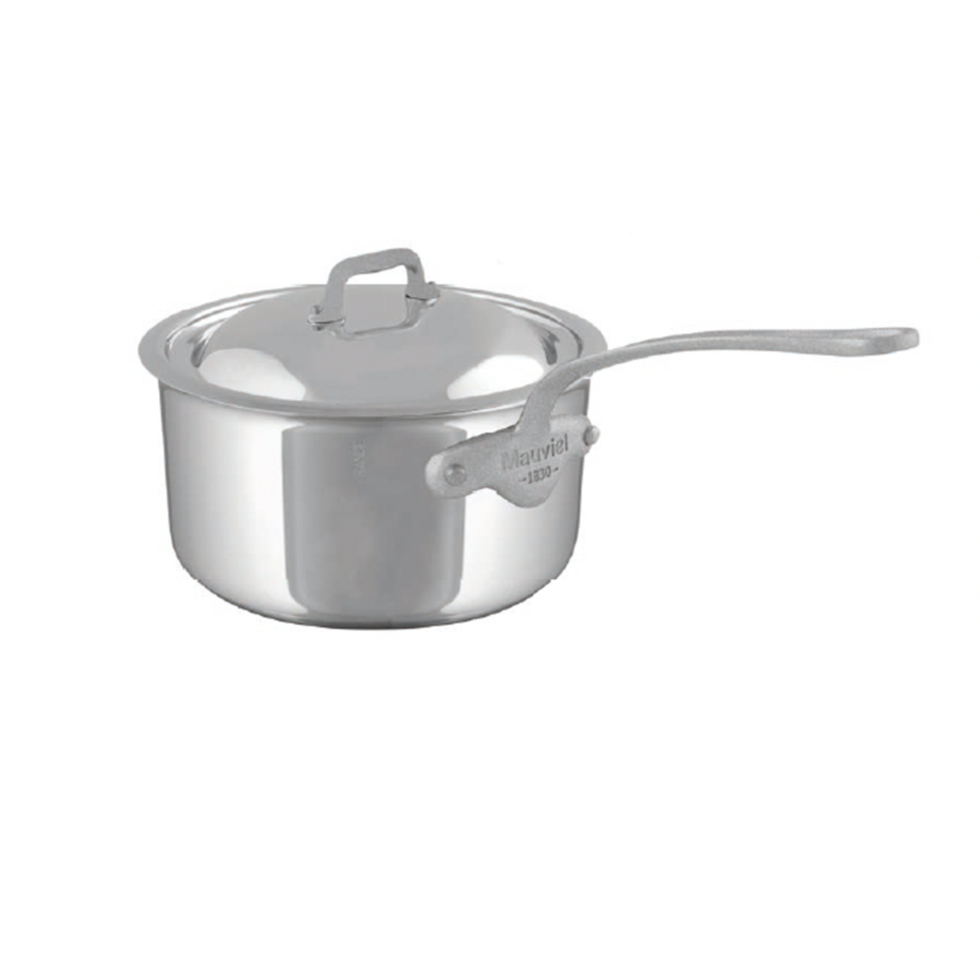 Mauviel M'Cook SB 5-Ply Sauce Pan With Brushed Cast Stainless Steel Handle, 3.3-Qt | Wayfair