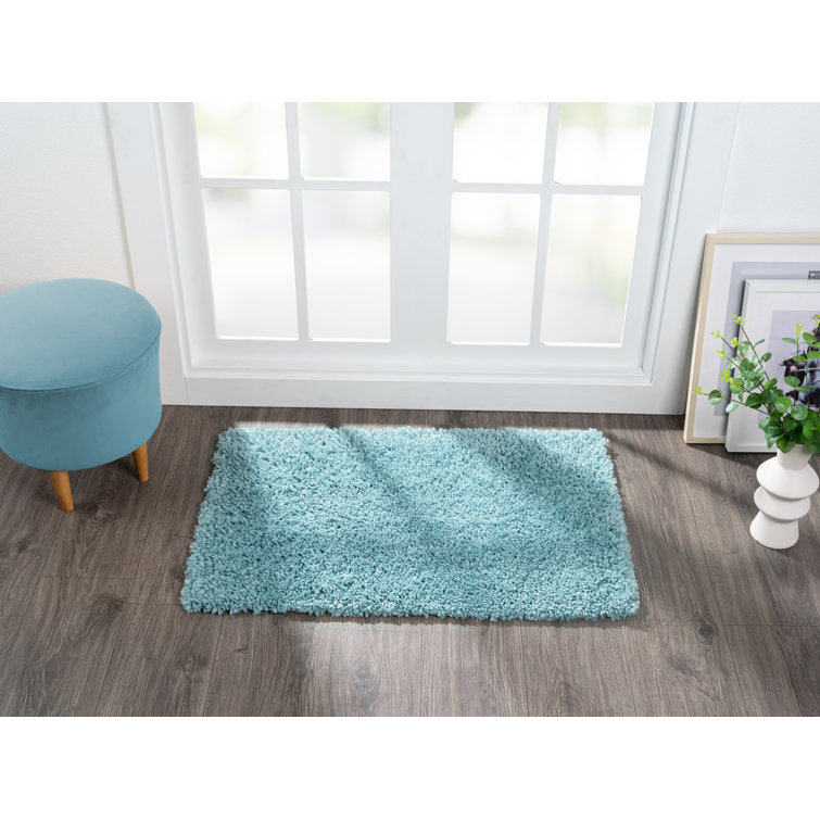 17 Stories Shaggy Lush light blue Rug & Reviews | Wayfair.co.uk