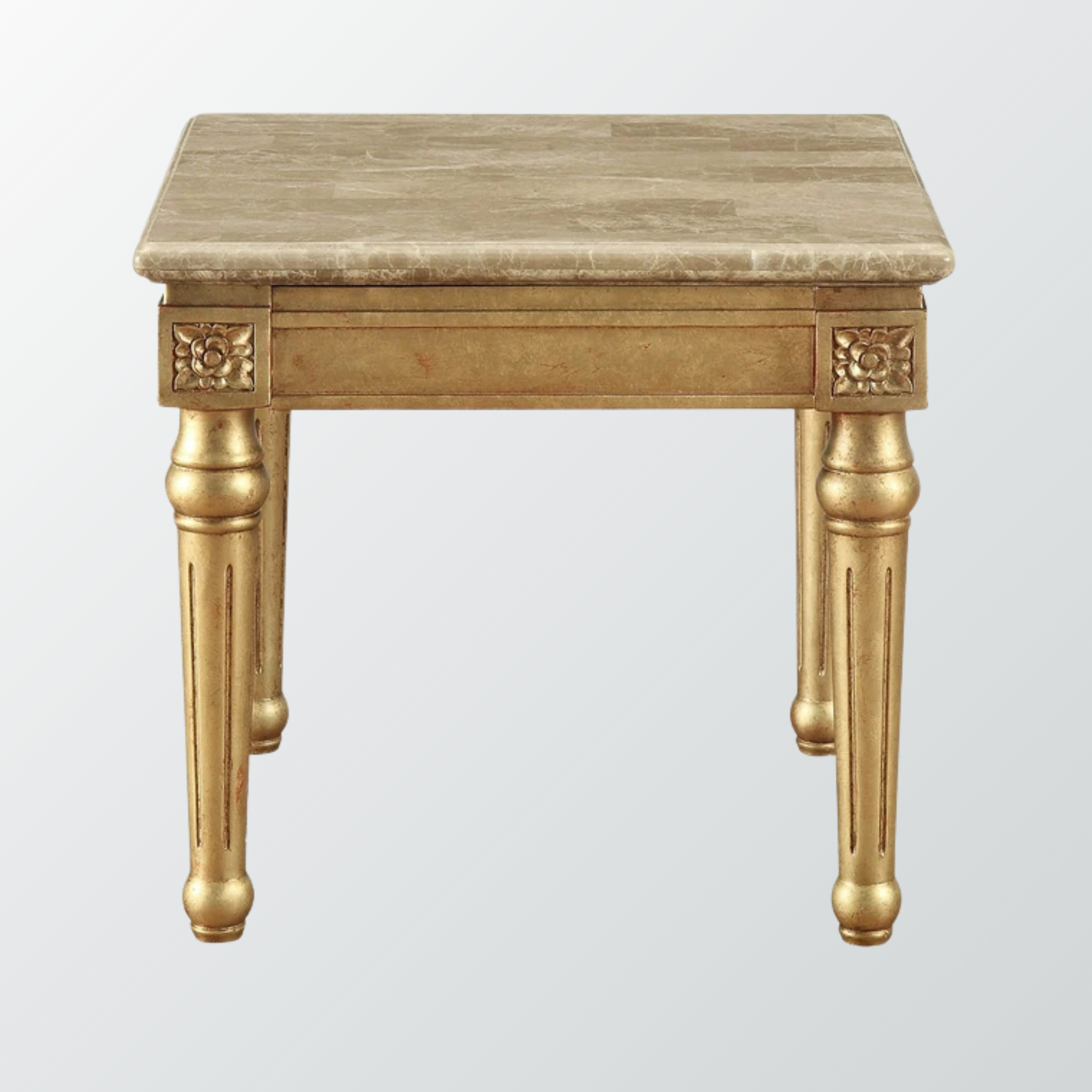 Trio Supply House Memento Natural Marble Top and Antique Gold Finish ...