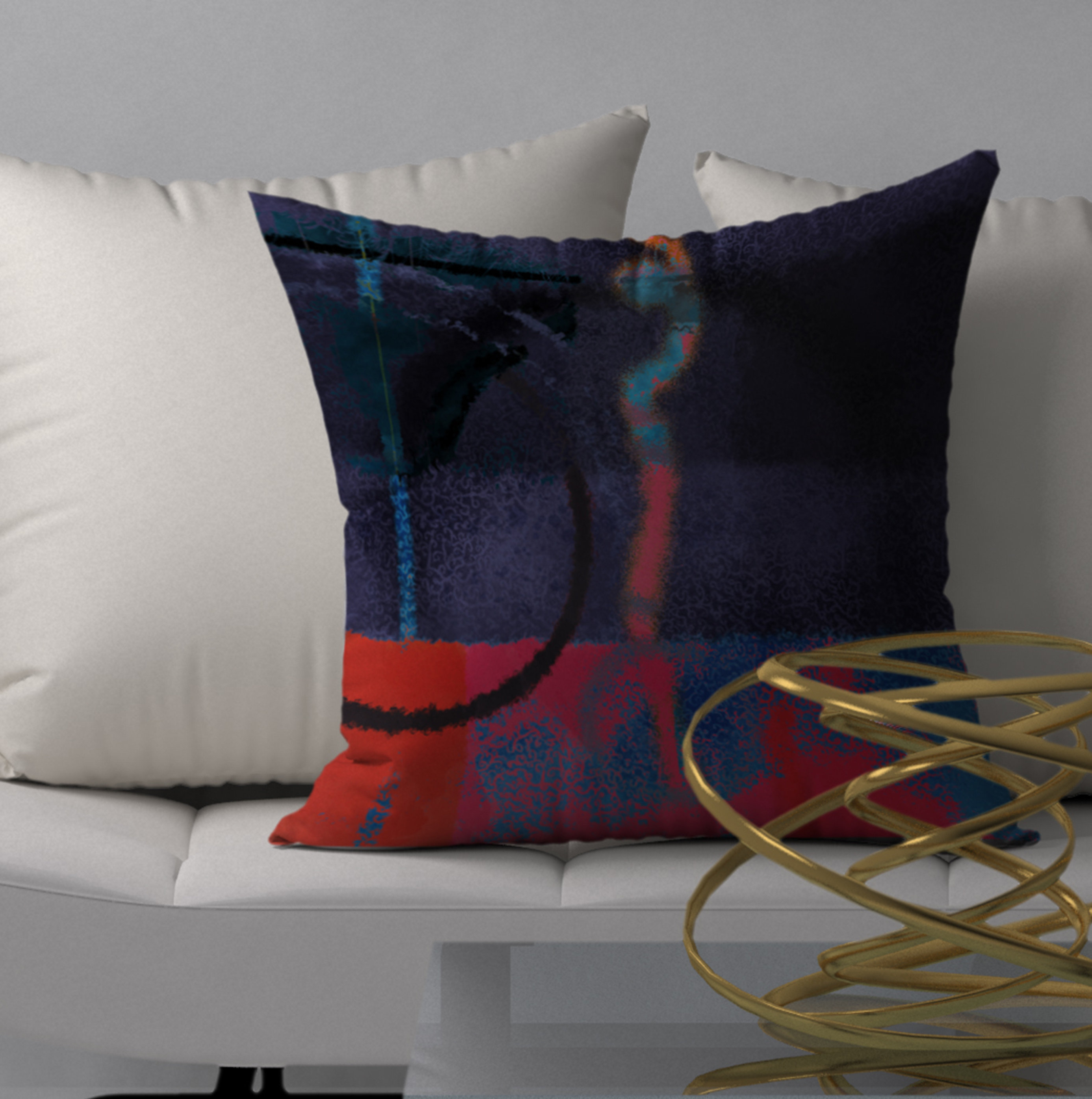 LeRoi Products Abstract Reversible Throw Pillow | Wayfair