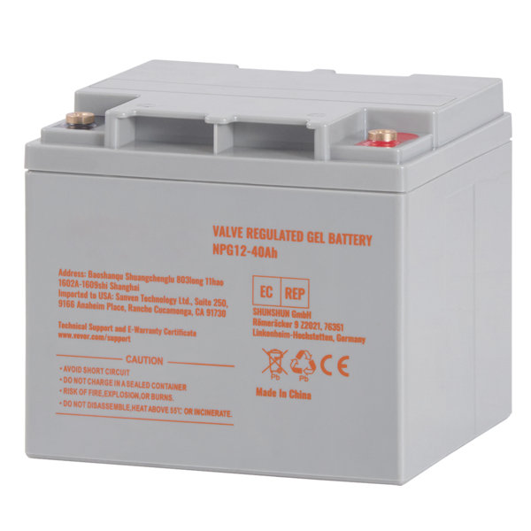 VEVOR Deep Cycle Battery, 12V 40AH, AGM Marine Rechargeable Battery ...