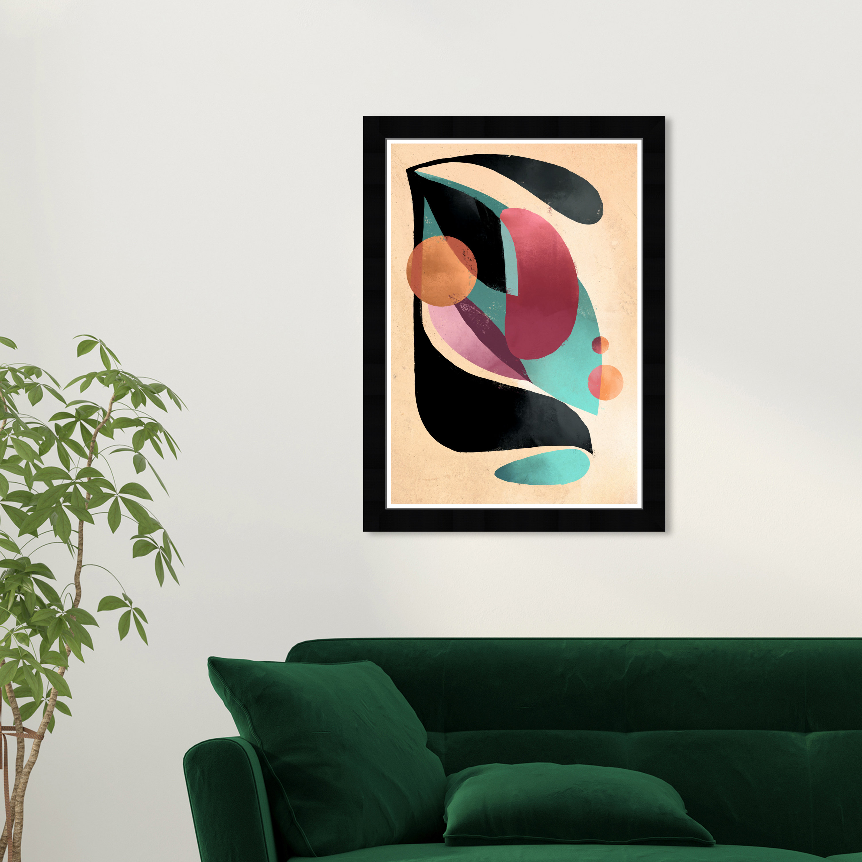 George Oliver 'A Neutral Portrait Shapes' - Picture Frame Graphic Art ...