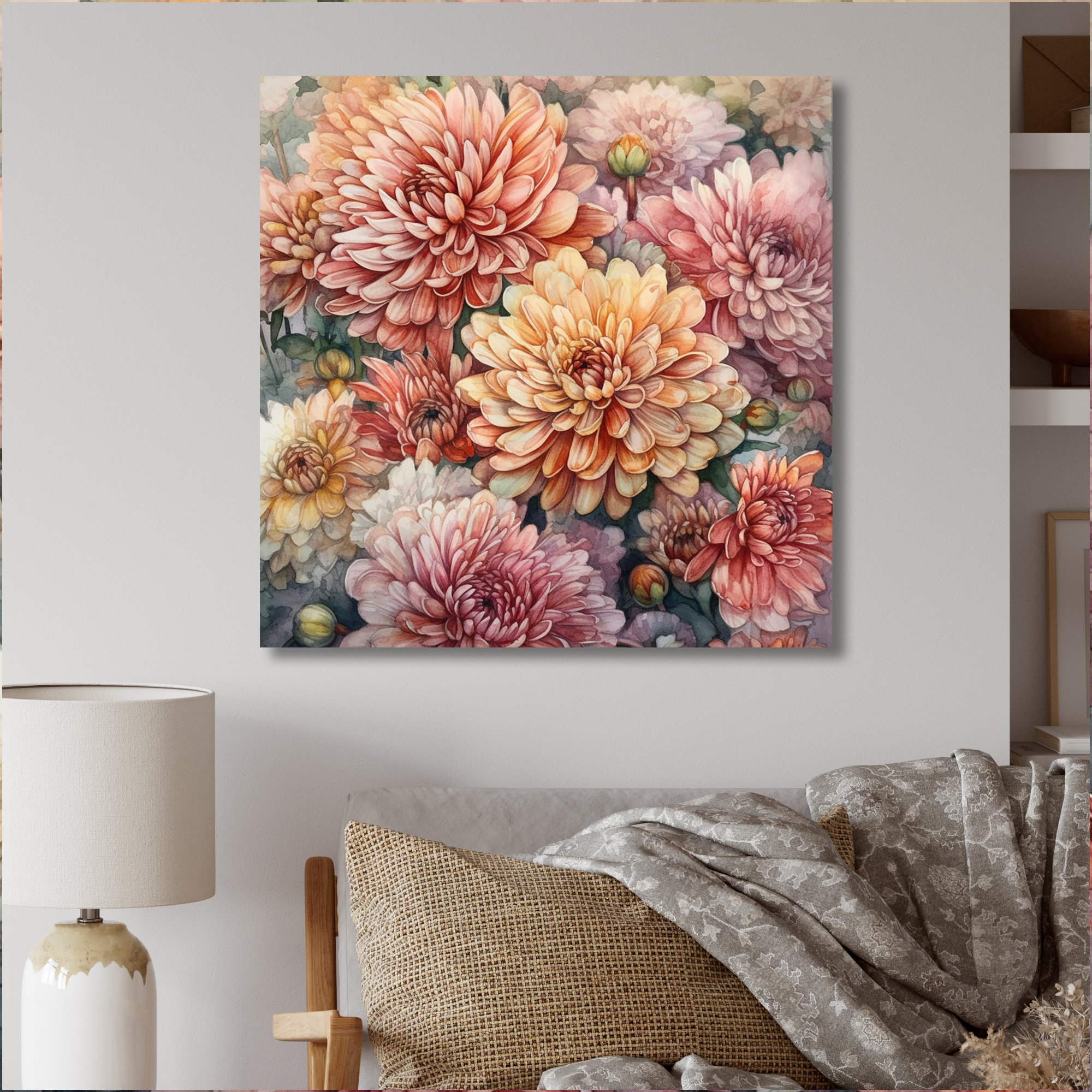 Red Barrel Studio® Ruard Chrysanthemum Scenery I - Print | Wayfair