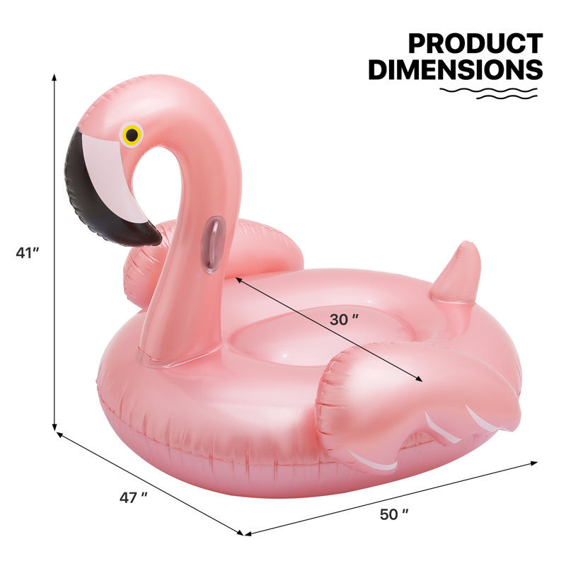 MoNiBloom Giant Inflatable Flamingo Ride On Pool Float, Blow Up Pool ...