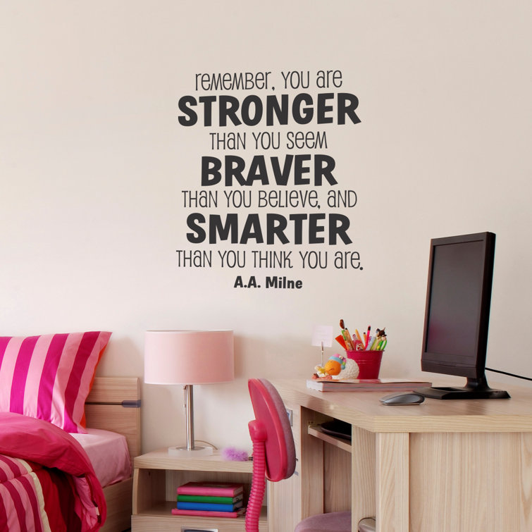 Belvedere Designs LLC Whimsical Stronger Braver Smarter Wall Quotes ...