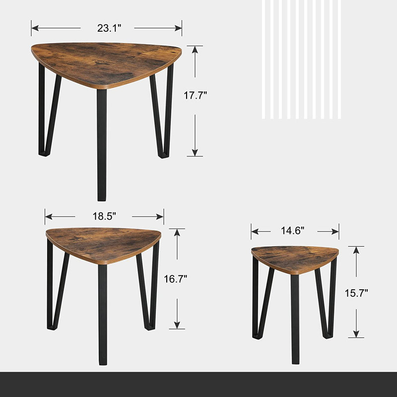17 Stories 3 Legs Nesting Tables | Wayfair