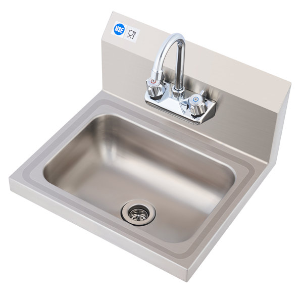 CO-Z 17-in Drop-In & Wall-Mount Laundry Kitchen Sink with Faucet ...