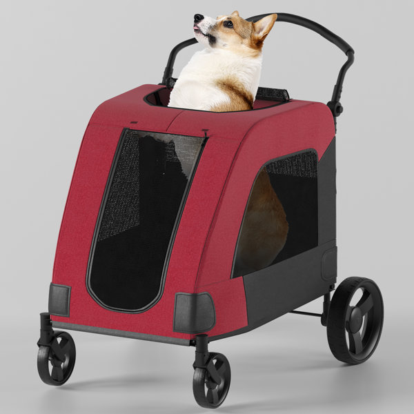 TABU Pet Stroller for Small to Large Dogs, Foldable Wagon with ...