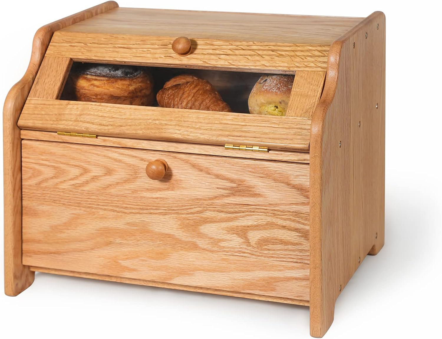 Red Barrel Studio® Bread Box, Solid Wood Oak Bread Box for Kitchen ...