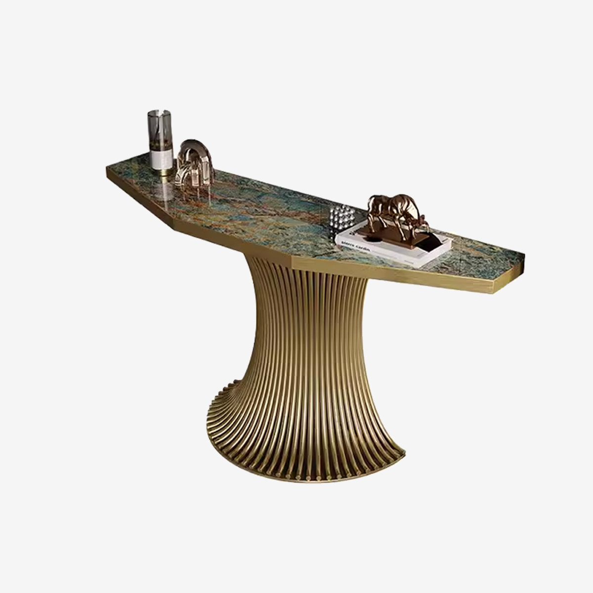 Rite Treasure Hexagonal tabletop;Metal Console Table | Wayfair