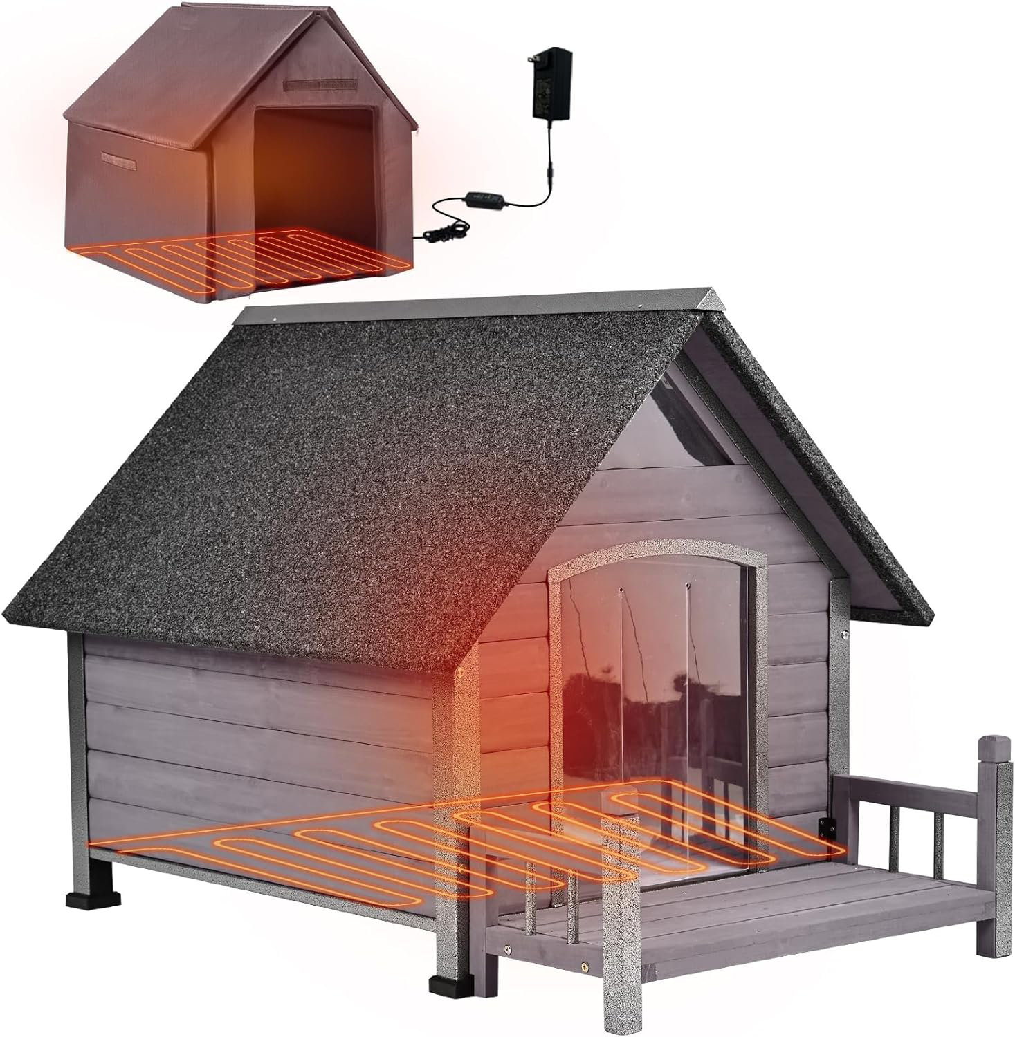 Tucker Murphy Pet™ Tucker Murphy Pet Heated Dog House Outdoor 45" Large ...