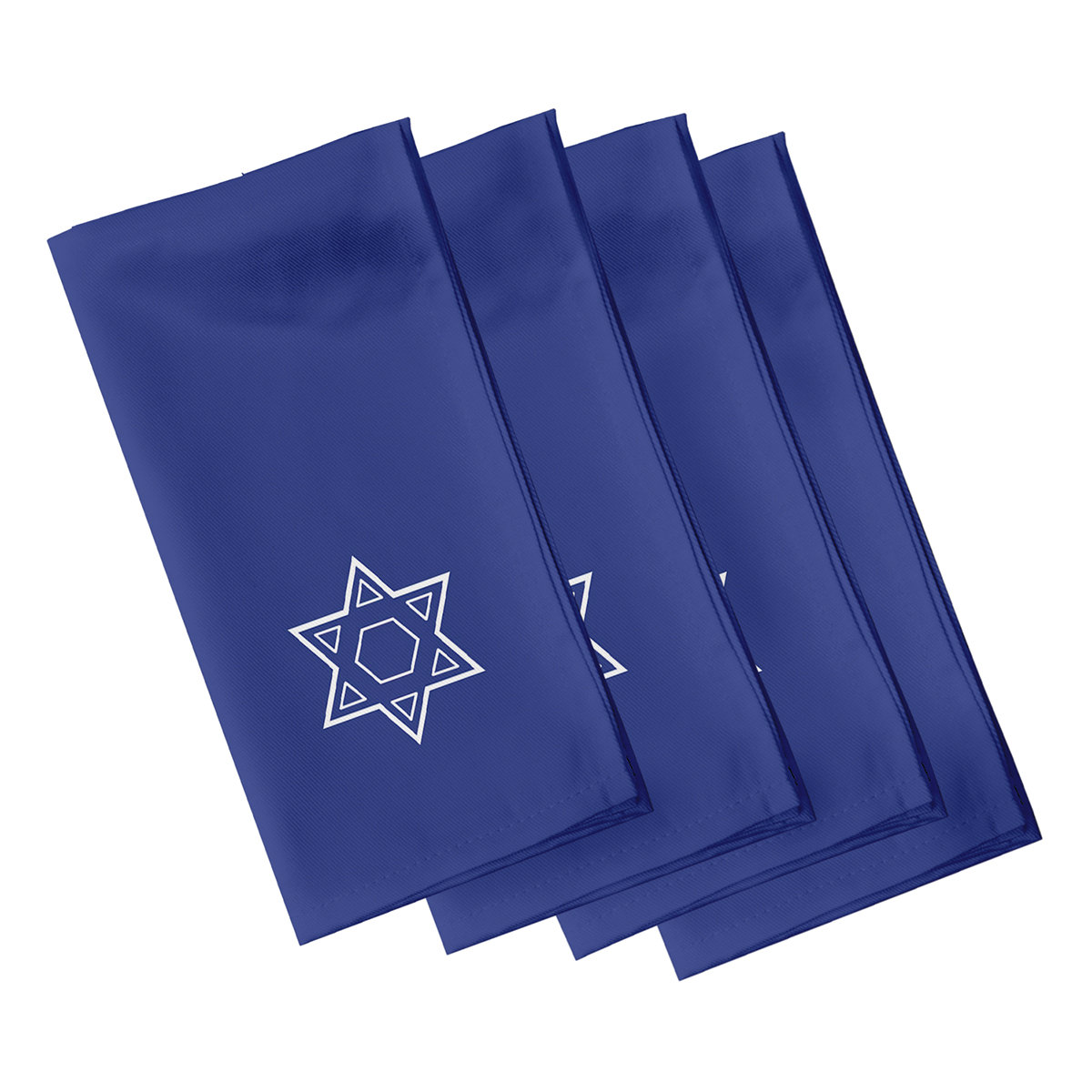The Holiday Aisle® Star of David Holiday Geometric Print 4 Piece Napkin ...