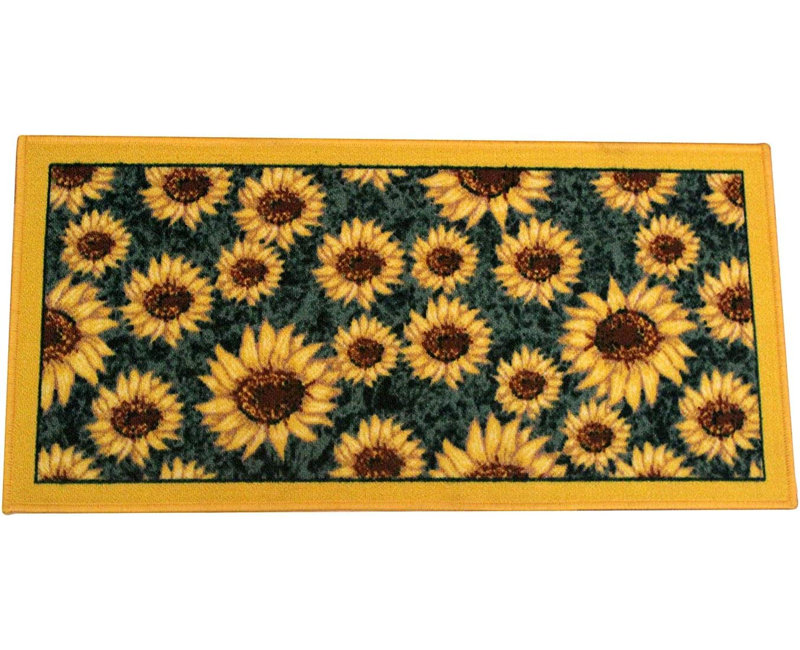 Rosalind Wheeler Algimanta Sunflower Kitchen Mat | Wayfair
