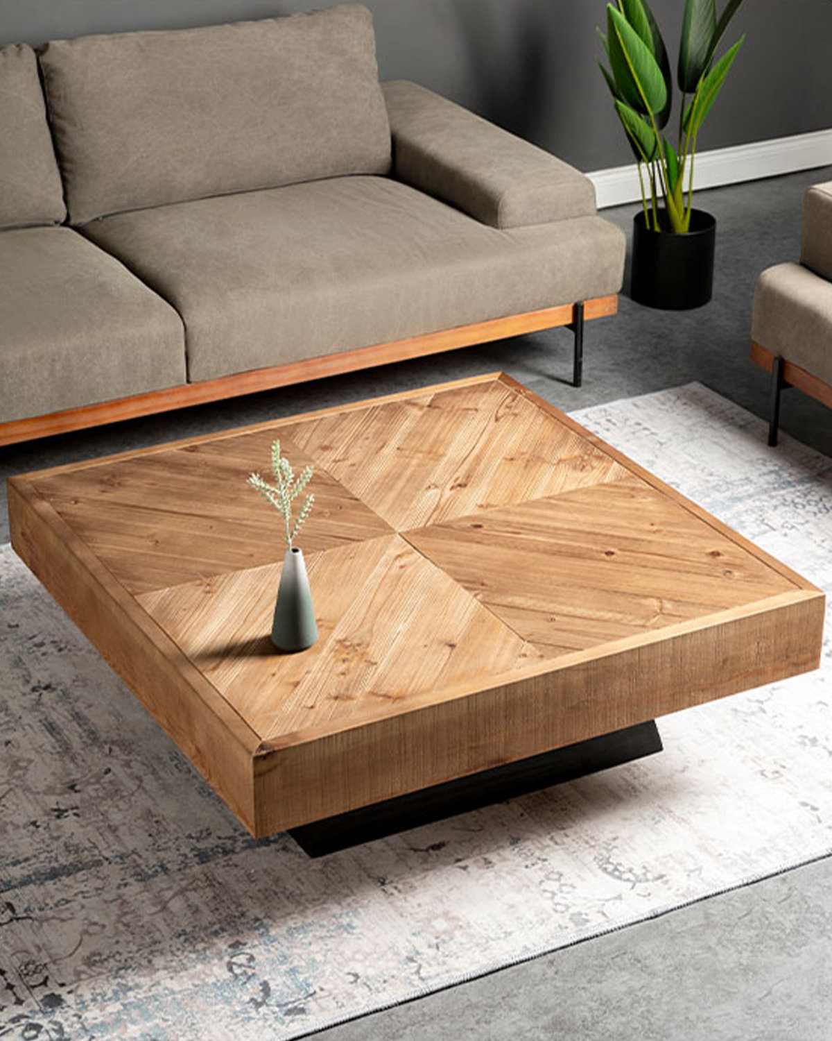 abodeappeal 39.37" Brown Solid Wood Square Coffee Table - Wayfair Canada