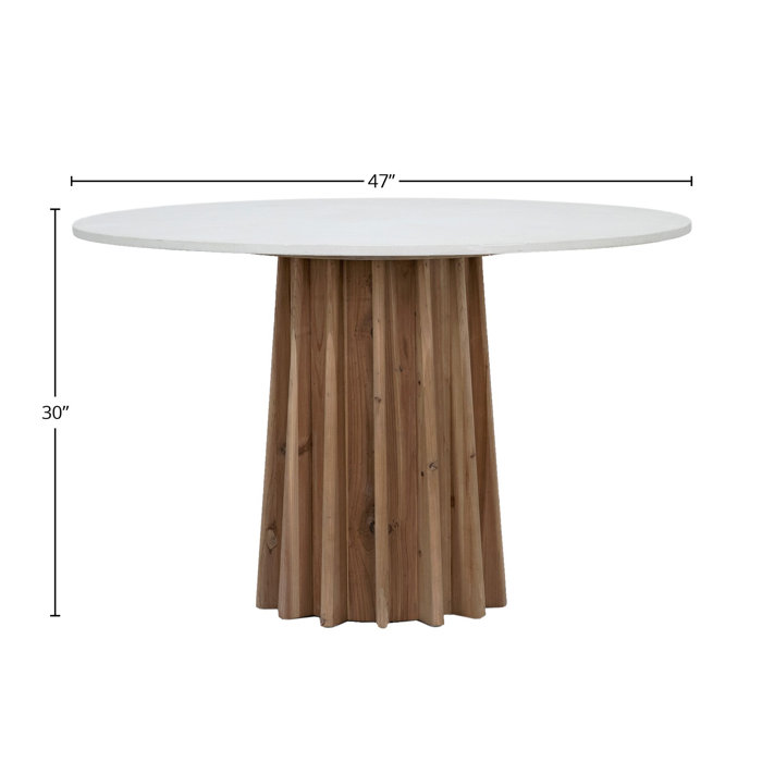 Birch Lane™ Skyr Round Solid Wood Base Dining Table | Wayfair