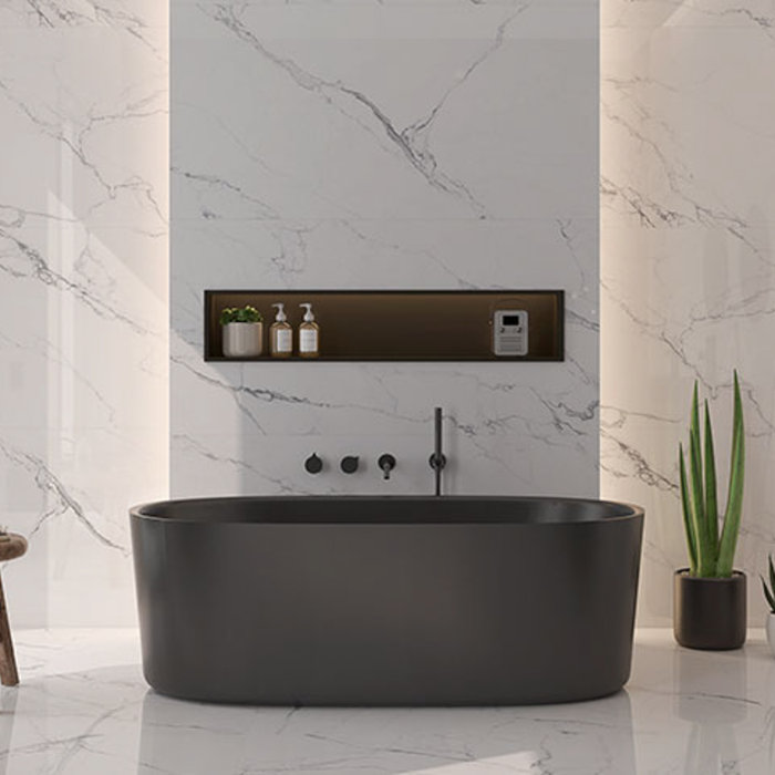 Qube Tiles Statuarietto 36" x 36" Marble Statuario Look Spanish Tile ...