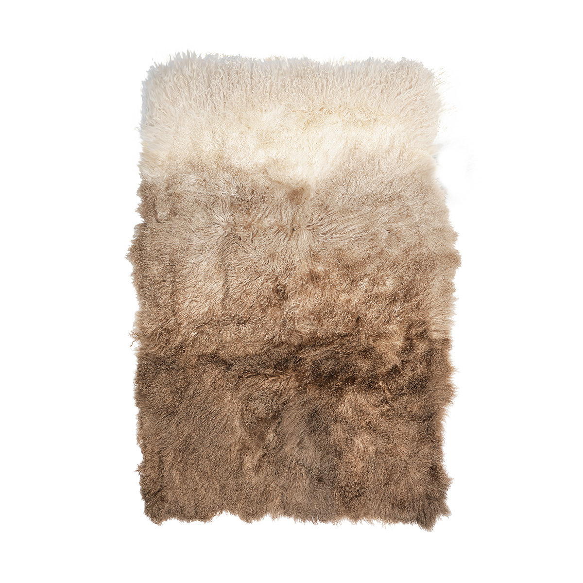 Everly Quinn Ombre Handmade Sheepskin Rectangle 4' x 6' Area Rug in ...